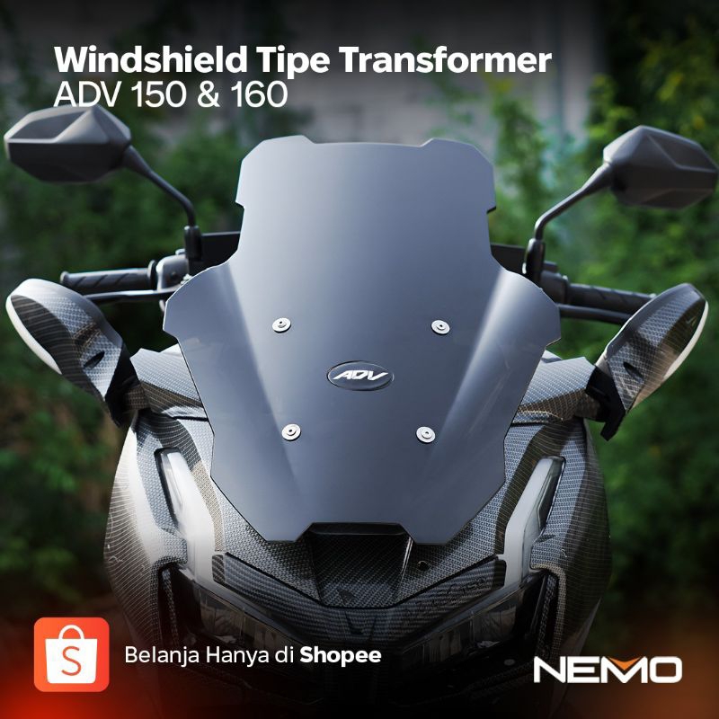 Jual NEMO Windshield / Visor Honda ADV 160 / ADV 150 Type Transformer ...