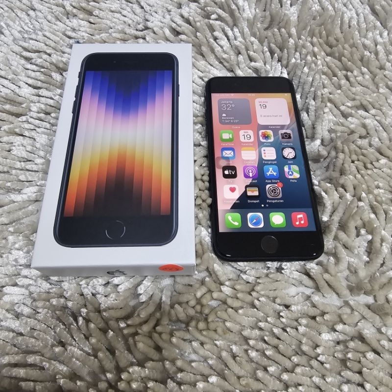 Jual iPhone SE3 2022 128GB resmi iBox fulset | Shopee Indonesia