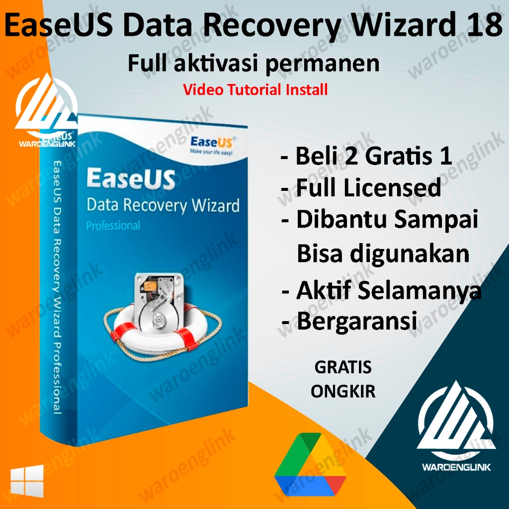 Jual EaseUS Data Recover Wizard Terbaru | Video Install | Windows | Full Version | Lifetime ...