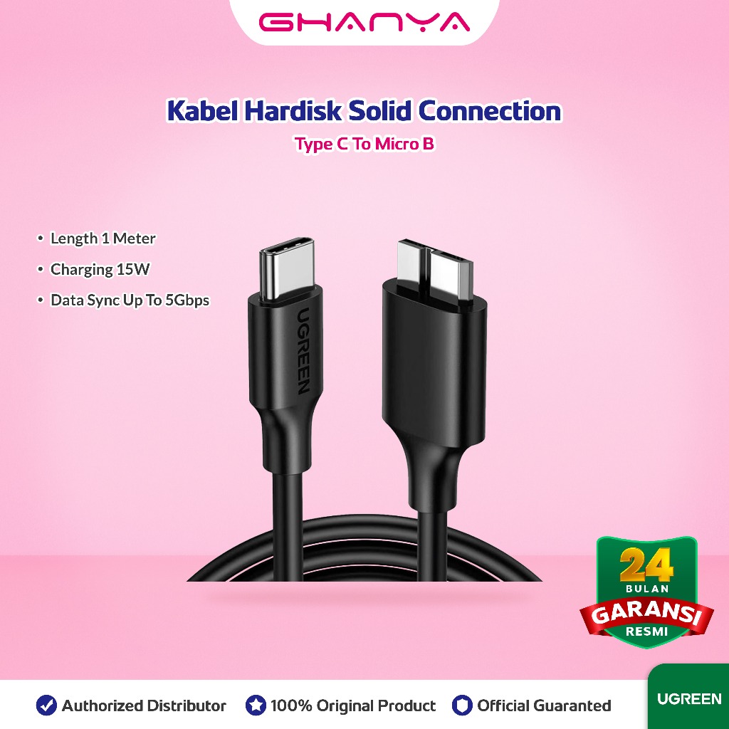 Jual UGREEN Kabel Data Hardisk Type C to Micro B Cable HDD Eksternal 1 ...