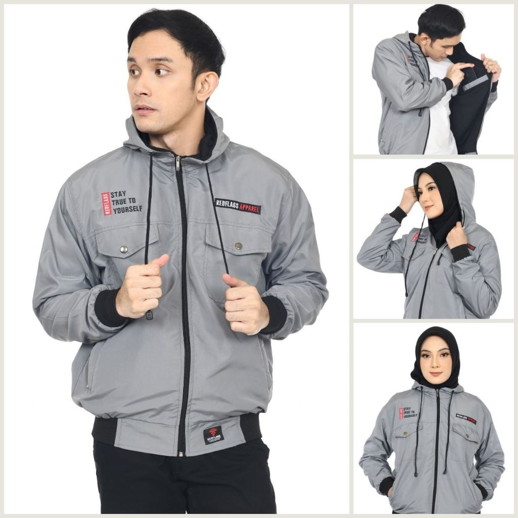 Jual jaket parasit pria distro waterproof outerwear bolak balik outdoor ...