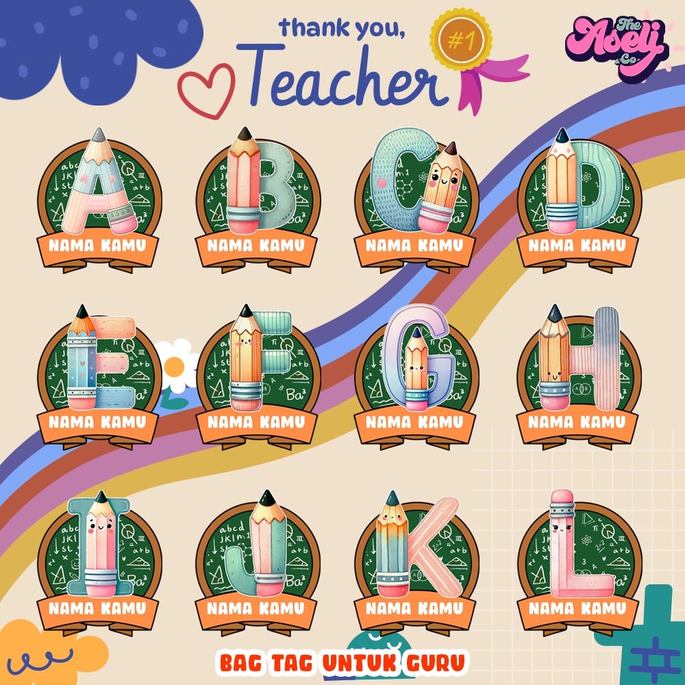 Jual Hampers kado hari guru bag tag akrilik ucapan terima kasih untuk ...