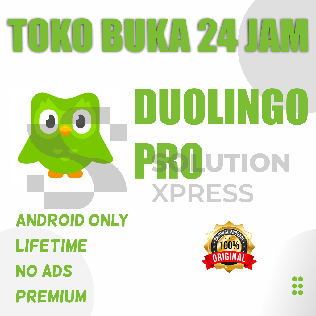 Jual DUOLINGO PRO LIFETIME | TERMURAH | BERGARANSI | PREMIUM | Shopee Indonesia