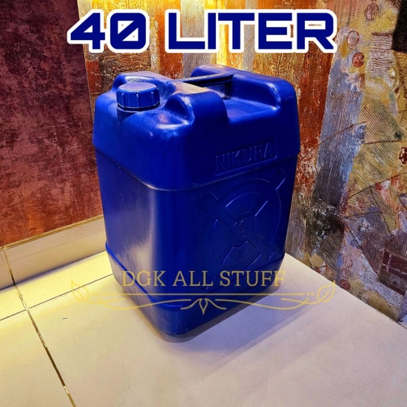 Jual Jerigen Jrigen Drigen Dirigen Derigen Biru BARU Plastik SUPER TEBAL 40 Liter 40 L 40L 40 ...