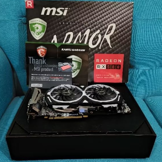 Jual MSI RX 580 ARMOR 8GB GDDR5 256 bit OC Fullset Siap Gaming | Shopee ...