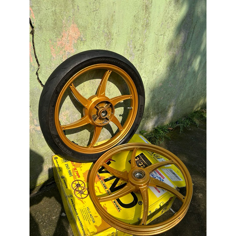 Jual Velg Velek Racing VND Yamaha Rx King Type Six Star Ring 17 Gold ...