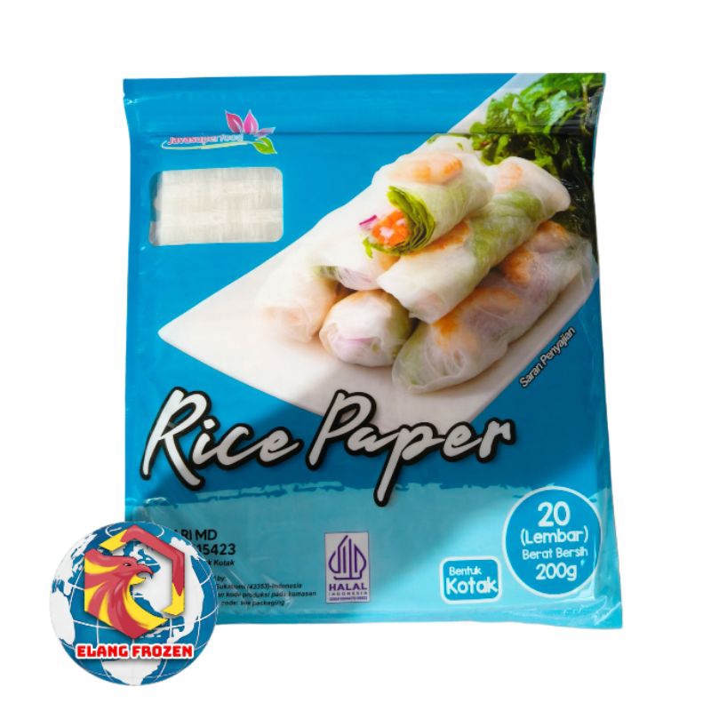 Jual Rice Paper Kotak Java Super Food | Kulit Lumpia Bentuk Kotak isi ...