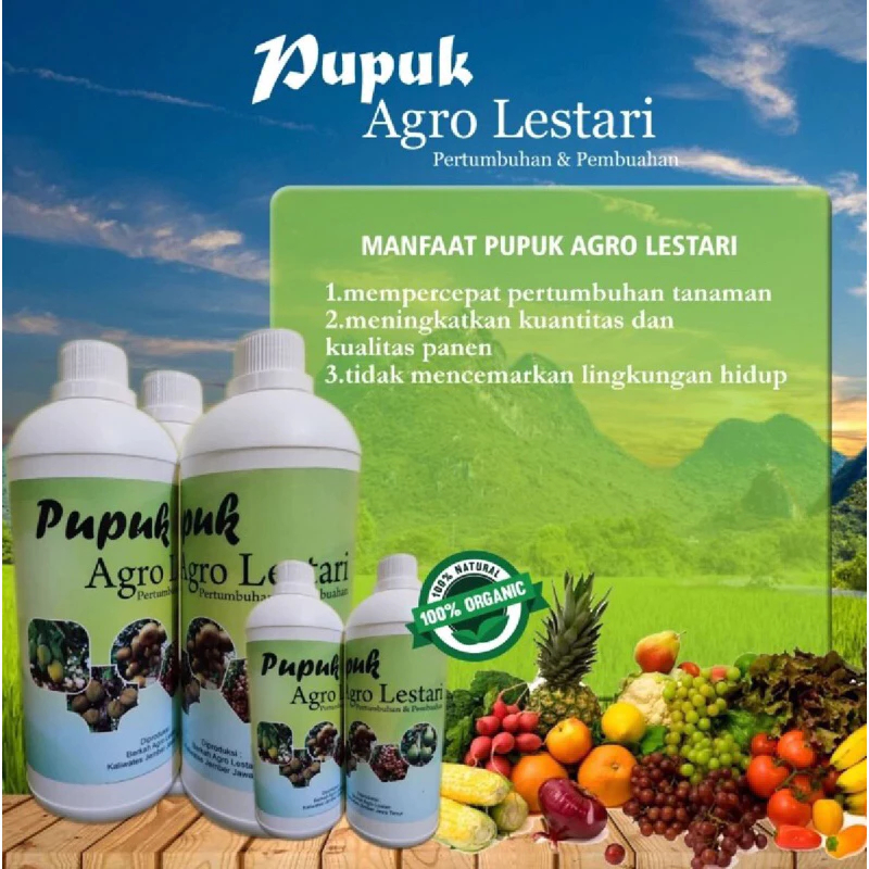 Jual PUPUK AGRO LESTARI KEMASAN 500 ml & 1.000 ml Pupuk Penyubur Perangsang dan Pelebat Buah ...