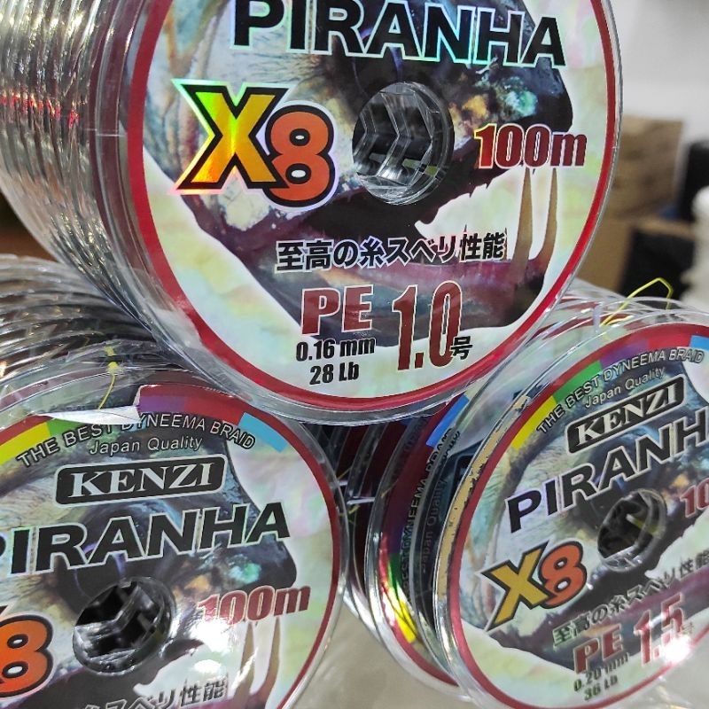 Jual PE kenzi piranha X8 & X9 100m Multicolor connecting | Shopee Indonesia