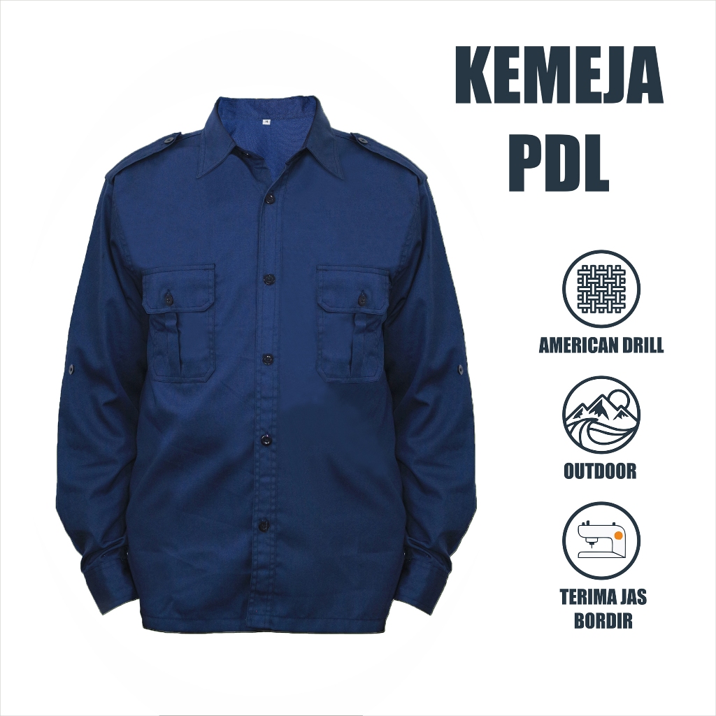 Jual Insult Kemeja PDL PDH Tactical Navy Lengan Panjang Pria Wanita Custom | Shopee Indonesia