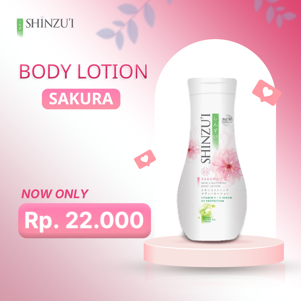 Jual Shinzui Skin Lightening Body Lotion Sakura 100ml | Shopee Indonesia
