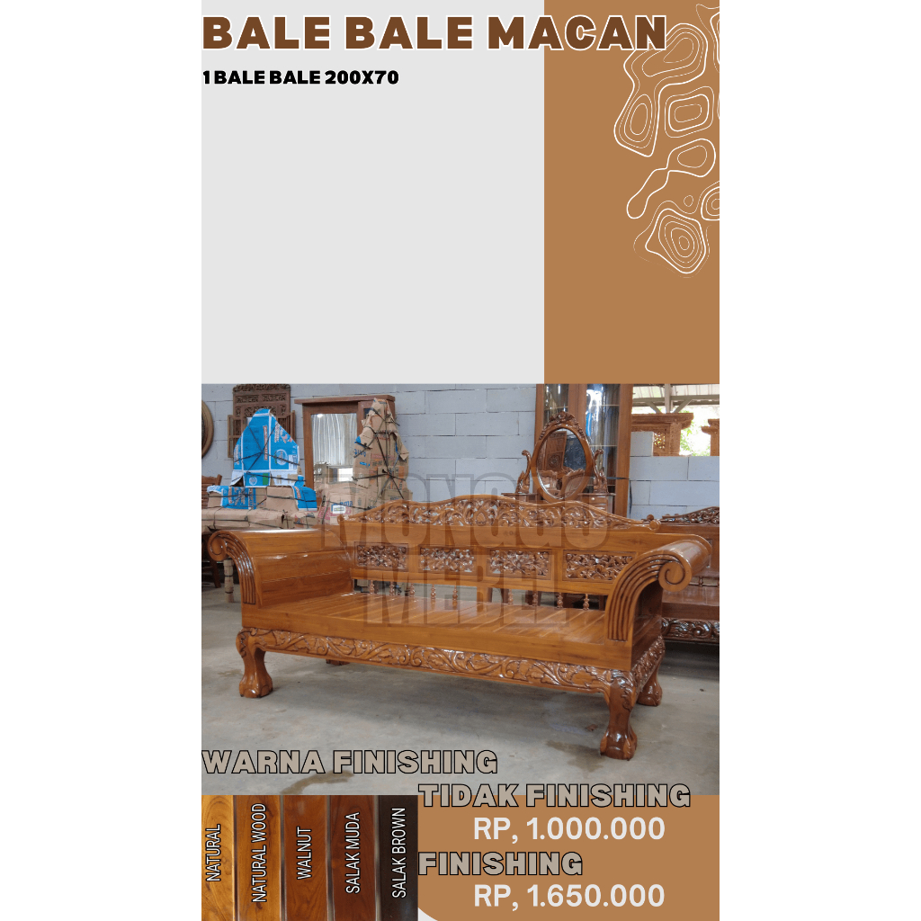 Jual Bale Bale Jati Ukir Kukumacan | Shopee Indonesia
