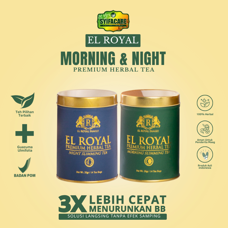 Jual El Royal Morning & Night Premium Herbal Tea 100% Herbal ...