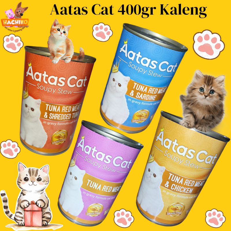 Jual Aatas Cat Kaleng 400gr/Makanan Kucing | Shopee Indonesia