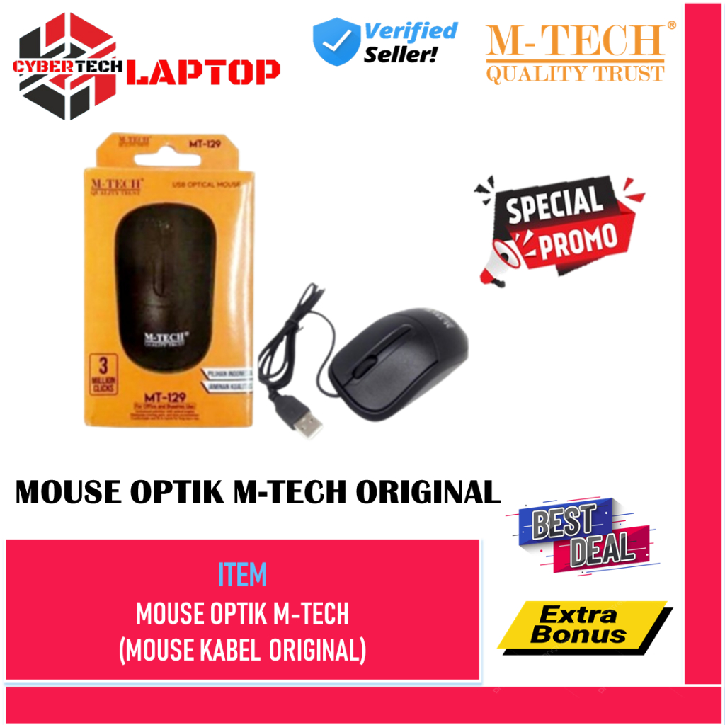 Jual Mouse Optik / Mouse Kabel M-tech Original | Shopee Indonesia