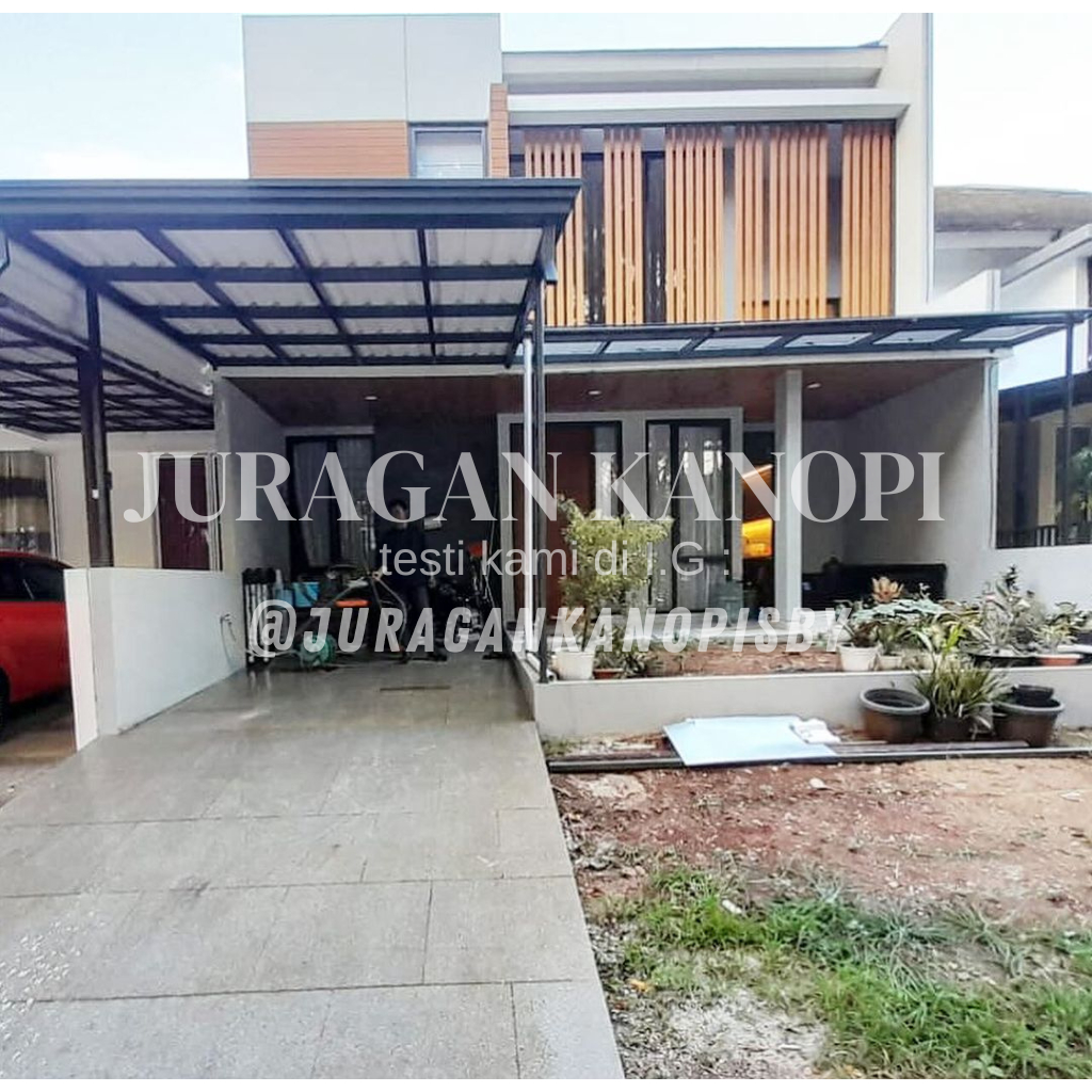 Jual Kanopi baja ringan atap alderon rs kombinasi kaca | Shopee Indonesia