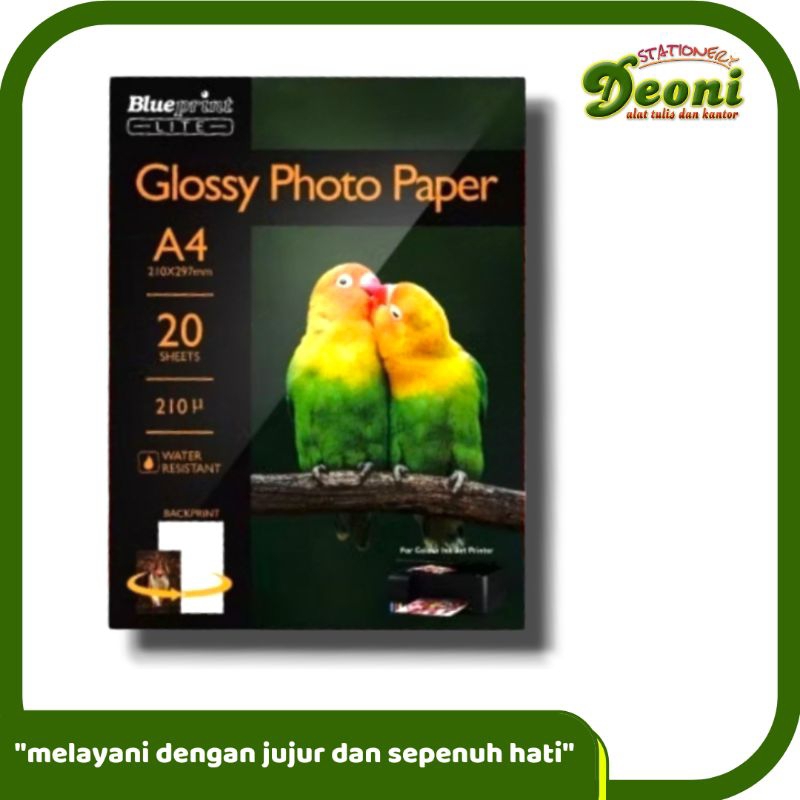 Jual Blueprint Kertas Photo Paper A4 210gsm Backprint Water Resistant ...