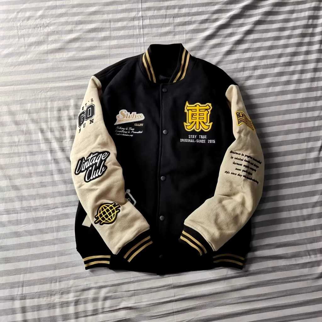 Jual jaket sweater baseball varsity jaket varsity pria jaket varsity ...