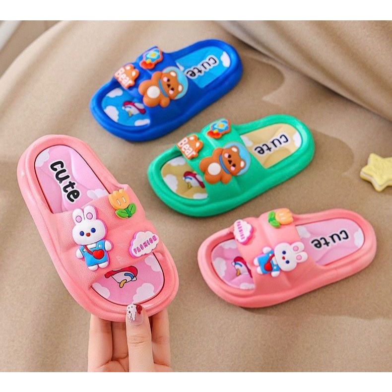 Jual SDL031 SANDAL ANAK MODEL SLIP ON SLOP BAHAN KARET PVC LENTUR ...