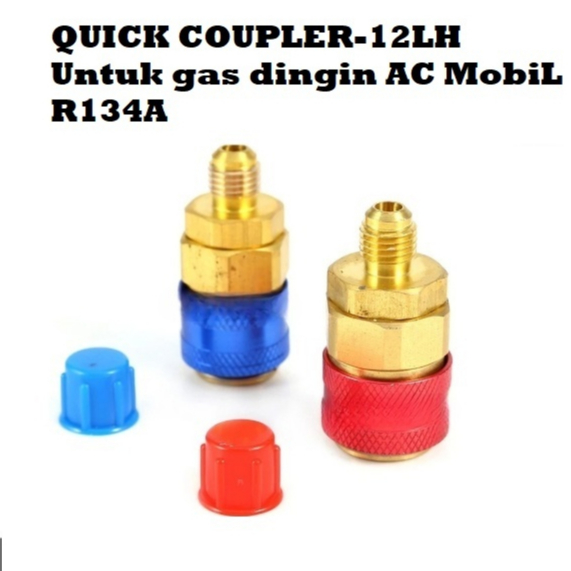 Jual Quick Coupler Freon AC MobiL R134A HL High Low Set Sepasang ...