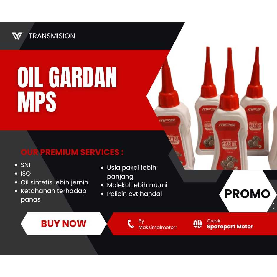 Jual Oli gardan Matic 24 Pcs 120 ml gear oil merek MPS SNI /pelumas ...