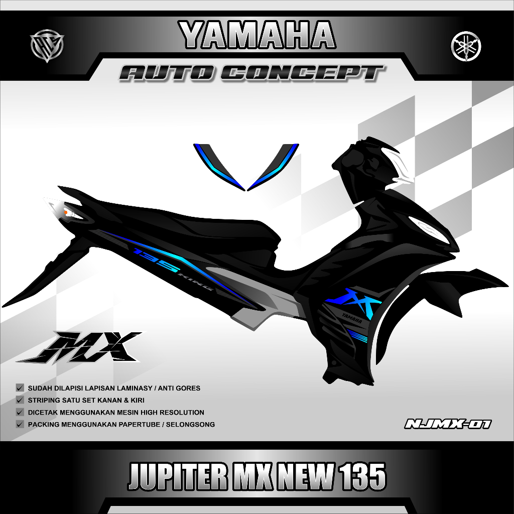 Jual STRIPING MX 135 NEW VARIASI STIKER YAMAHA JUPITER MX 135 NEW / LC ...