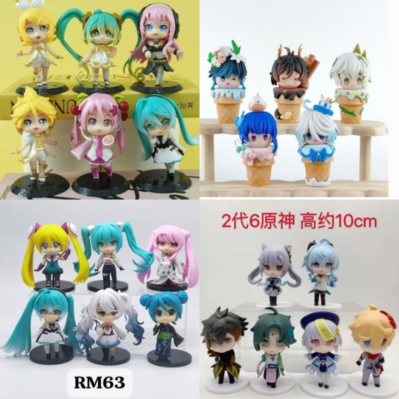 Jual SERBA 1 SET ACTION FIGURE ANIME GENSHIN IN PACT HATSUNE MIKU DEMON ...