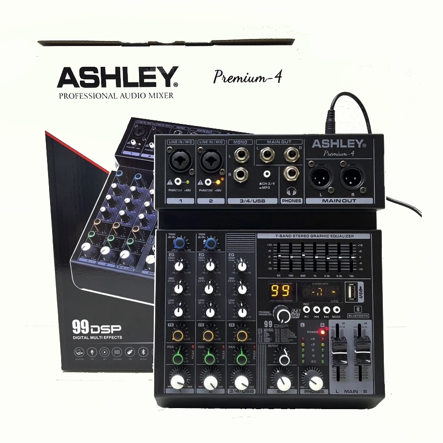 Jual mixer ashley premium 4 premium4 usb mp3 recording original 4 Channel Mixer,2 Mono/2 Stereo ...
