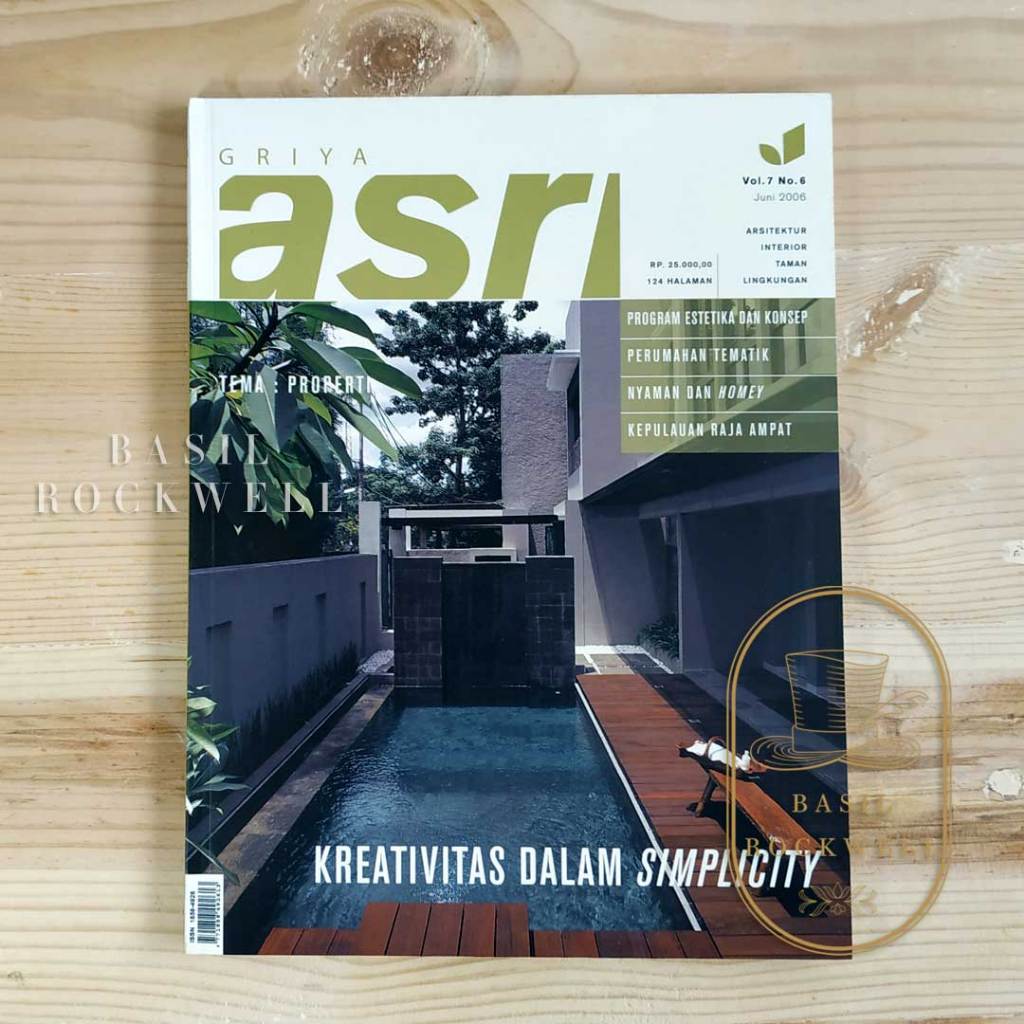 Jual Griya Asri Majalah Arsitektur Edisi Juni 2006 Desain Interior ...