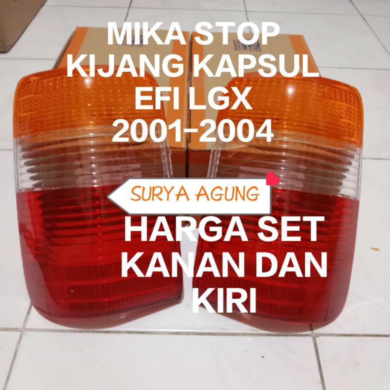 Jual MIKA LAMPU STOP / KACA LAMPU STOP TOYOTA KIJANG KAPSUL 7K EFI LGX 2001-2004 HARGA SET KANAN ...