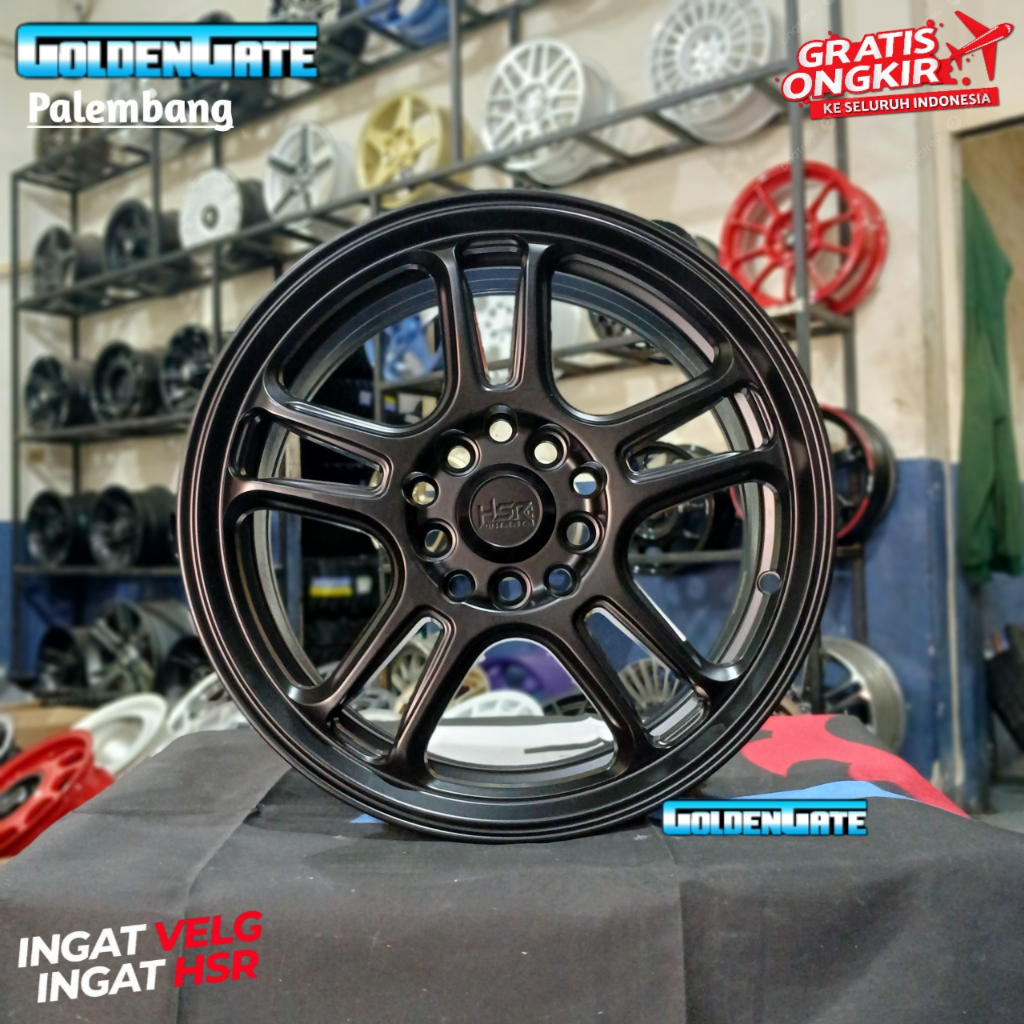 Jual Pelek mobil r15 baut 5 black lebar 6,5 et42 hsr nx spo bisa untuk Ertiga Xover new xenia ...