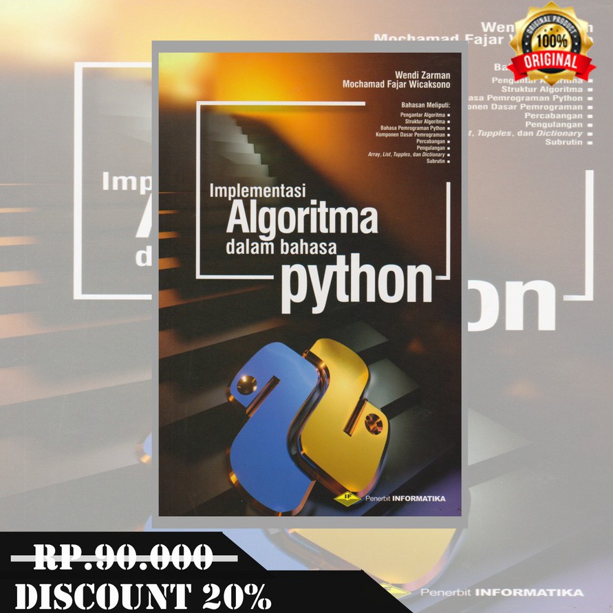 Jual KODE K7I TERMURAH 1 ORIGINAL BUKU IMPLEMENTASI ALGORITMA DALAM BAHASA PYTHON | Shopee Indonesia