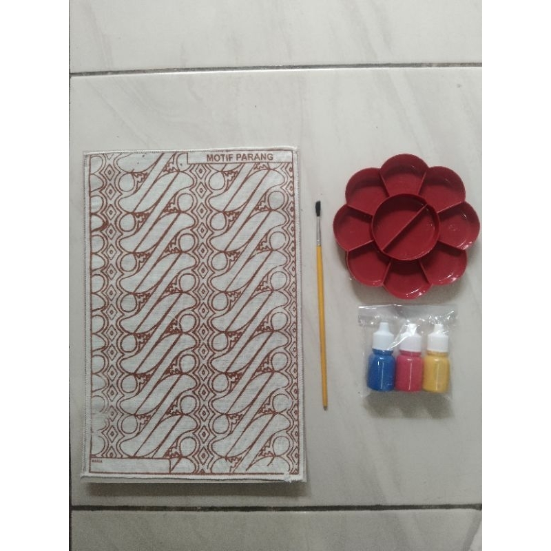 Jual Paket Lukis Batik Kain lengkap kain, cat, kuas, palet | Shopee ...