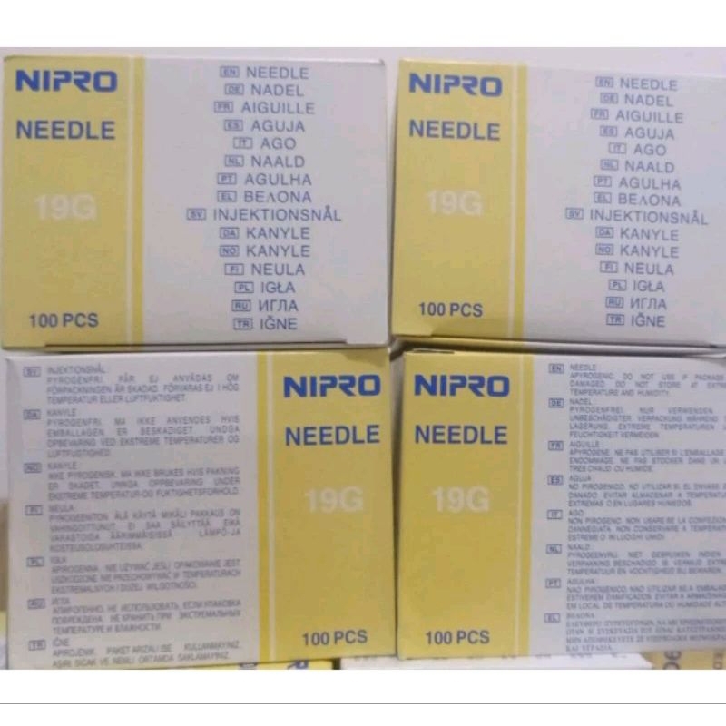 Jual Nipro Needle 19G 1½ inch - isi 100pcs | Shopee Indonesia