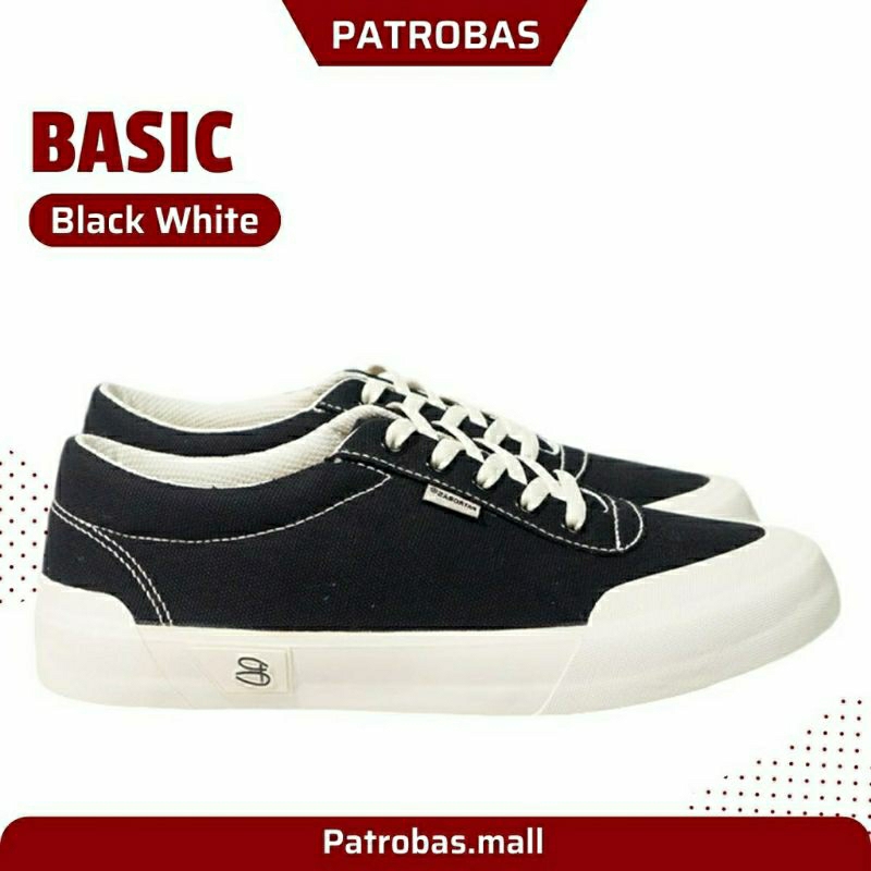 Jual Patrobas Basic Black White Low | Shopee Indonesia
