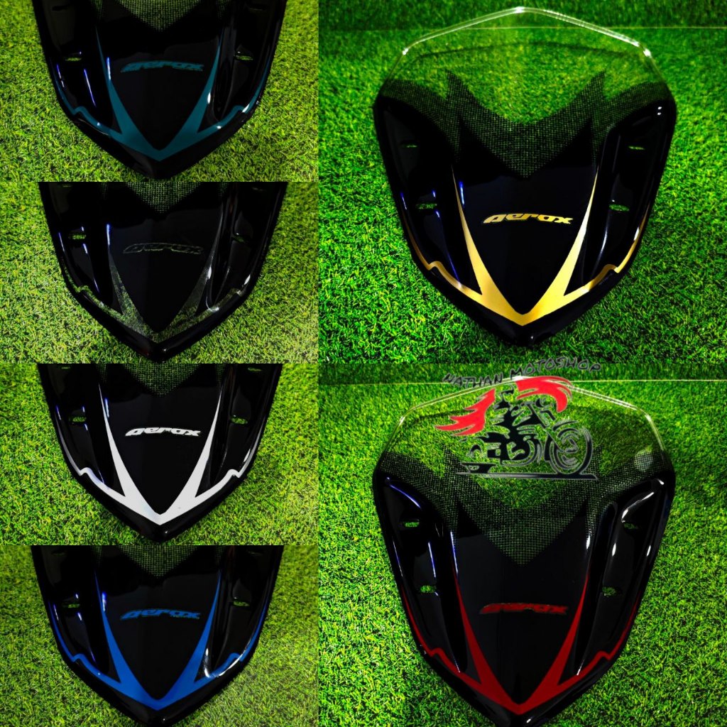 Jual Visor AEROX Standar Black Series Aerox New Aerox Old Winshield ...