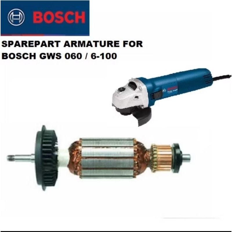 Jual Armature GWS 6-100 BENZ Angker Mesin Gerinda Bosch GWS 6-100 / 5 ...