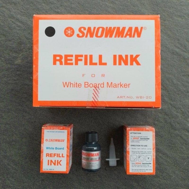 Jual Refill Ink Isi Ulang Tinta Snowman WBI-20 Whiteboard ( Pcs ...