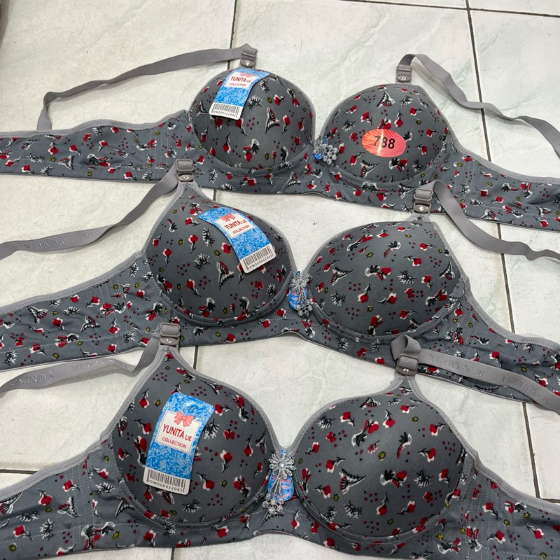Jual (3 PCS) BRA_BH BUSA MOTIF KAIT 3 MURAH | Shopee Indonesia