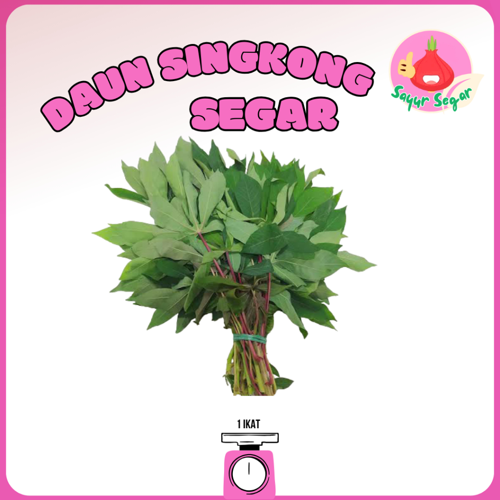 Jual Sayur Segar - Daun Singkong Segar / Cassava Leaves 1 Ikat | Shopee ...
