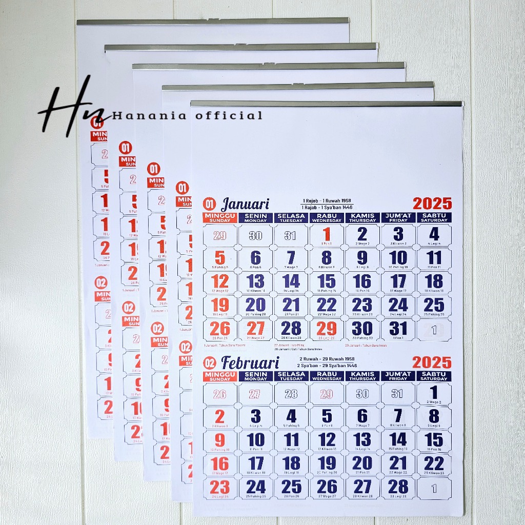 Jual KALENDER KERJA DWIBULAN TAHUN 2025 KALENDER 2 BULANAN/ KALENDER ...