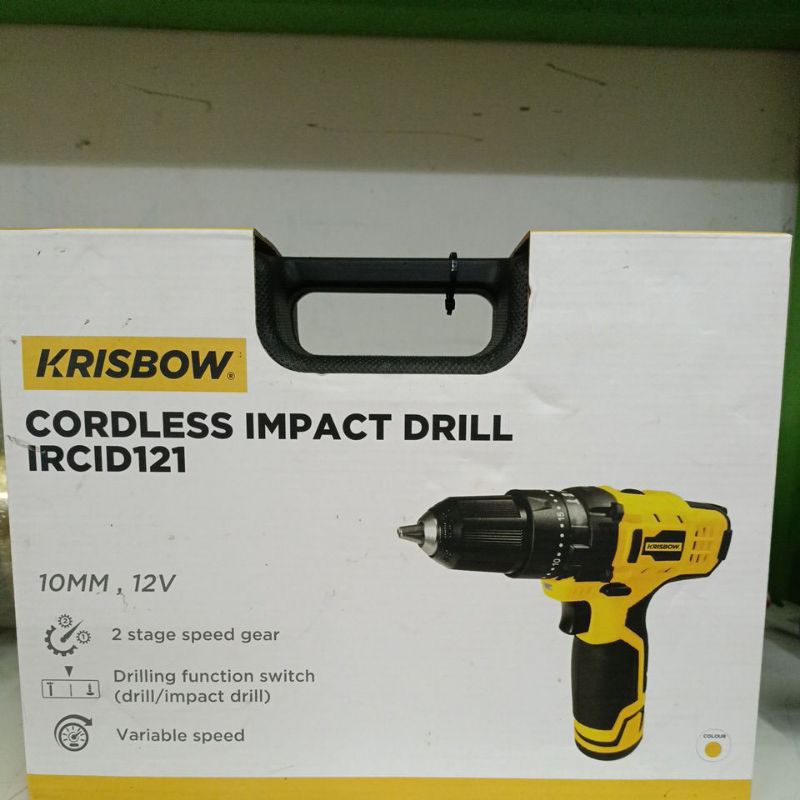 Jual Krisbow Cordless Impact Drill IRCID121 | Shopee Indonesia