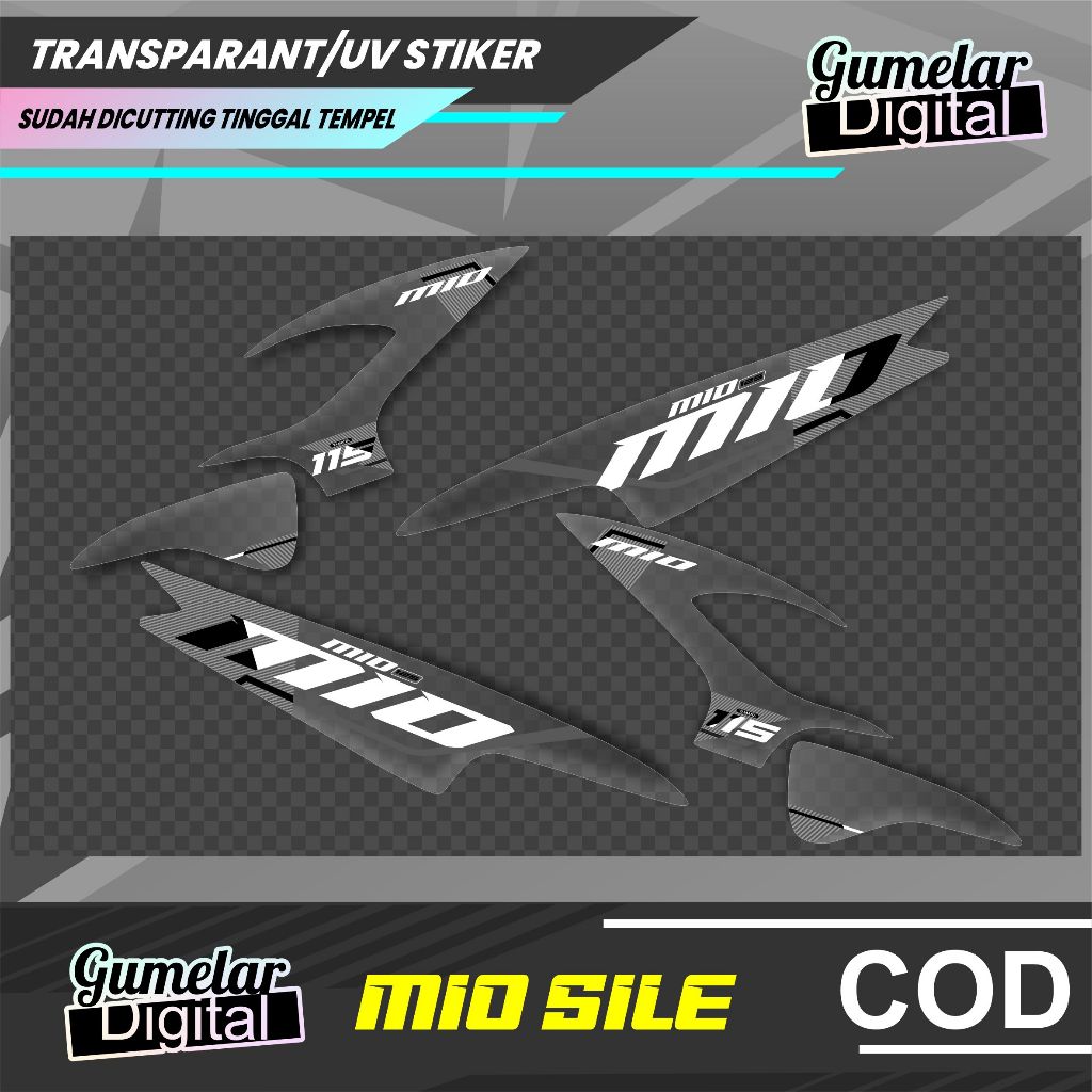 Jual STRIPING TRANSPARAN UV CLEAR SIMPEL YAMAHA MIO SILE TEMA MALAYSIA 7 | Shopee Indonesia