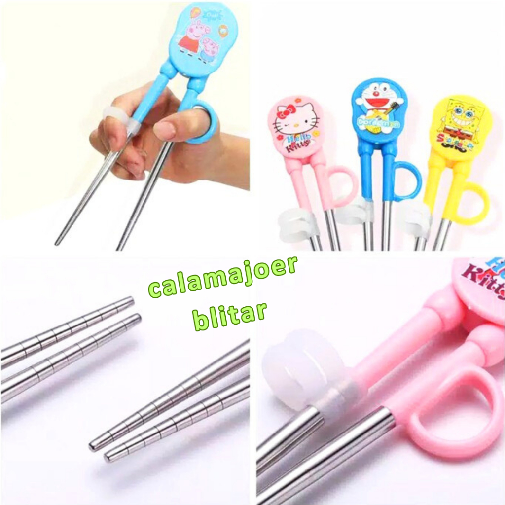 Jual Sumpit Anak Belajar Makan Model Kartun Karakter Doraemon ...