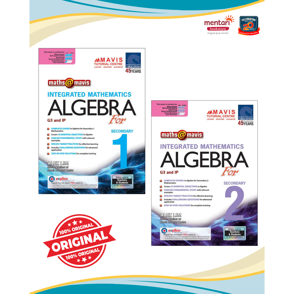 Jual INTEGRATED MATHEMATICS ALGEBRA For SECONDARY [G3 and IP] | Buku ...
