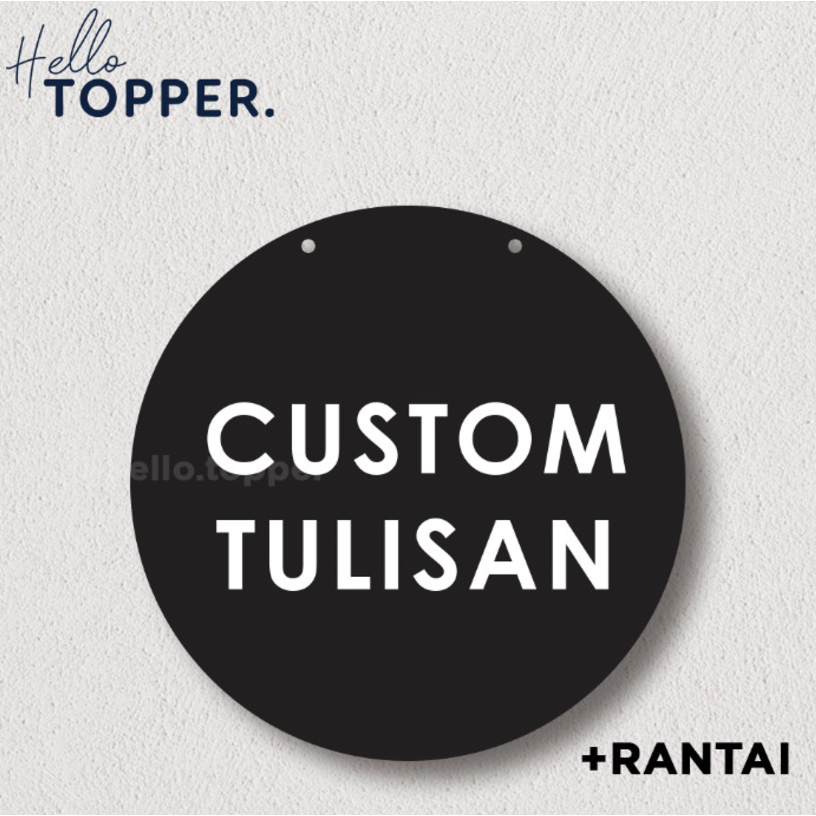 Jual Custom Tulisan Sign Board Acrylic Signage UV Print Bulat | Shopee ...