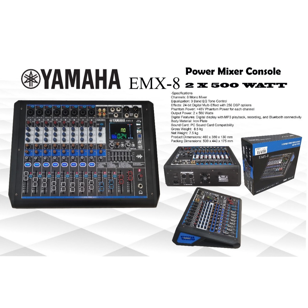 Jual POWER MIXER EMX8 EMX 8 8CH USB BLUETOOTH | Shopee Indonesia