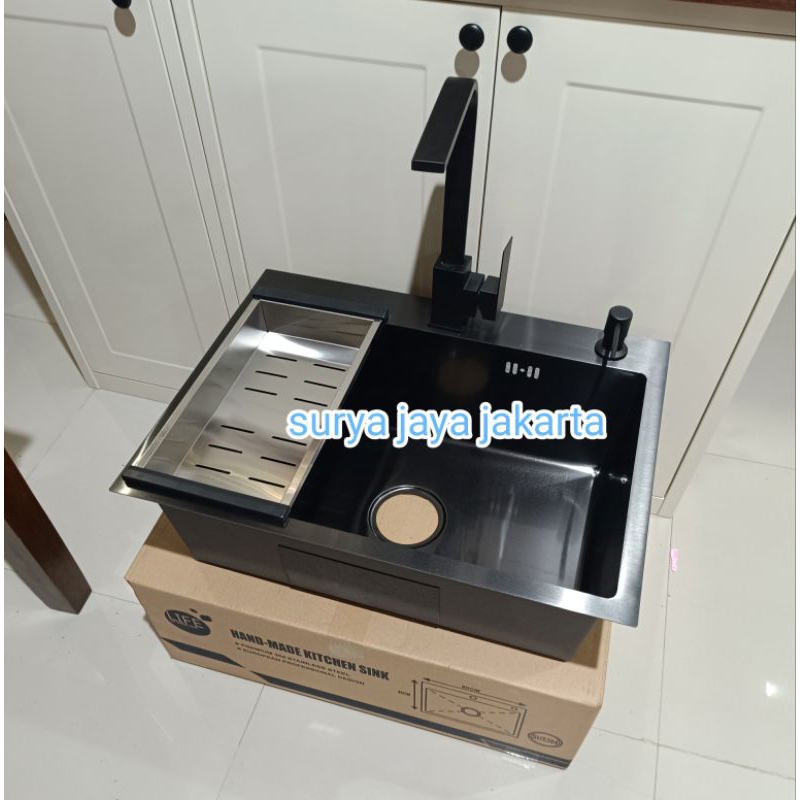 Jual Paket komplit kitchen sink 6045 Hitam / paket komplit kitchen sink ...