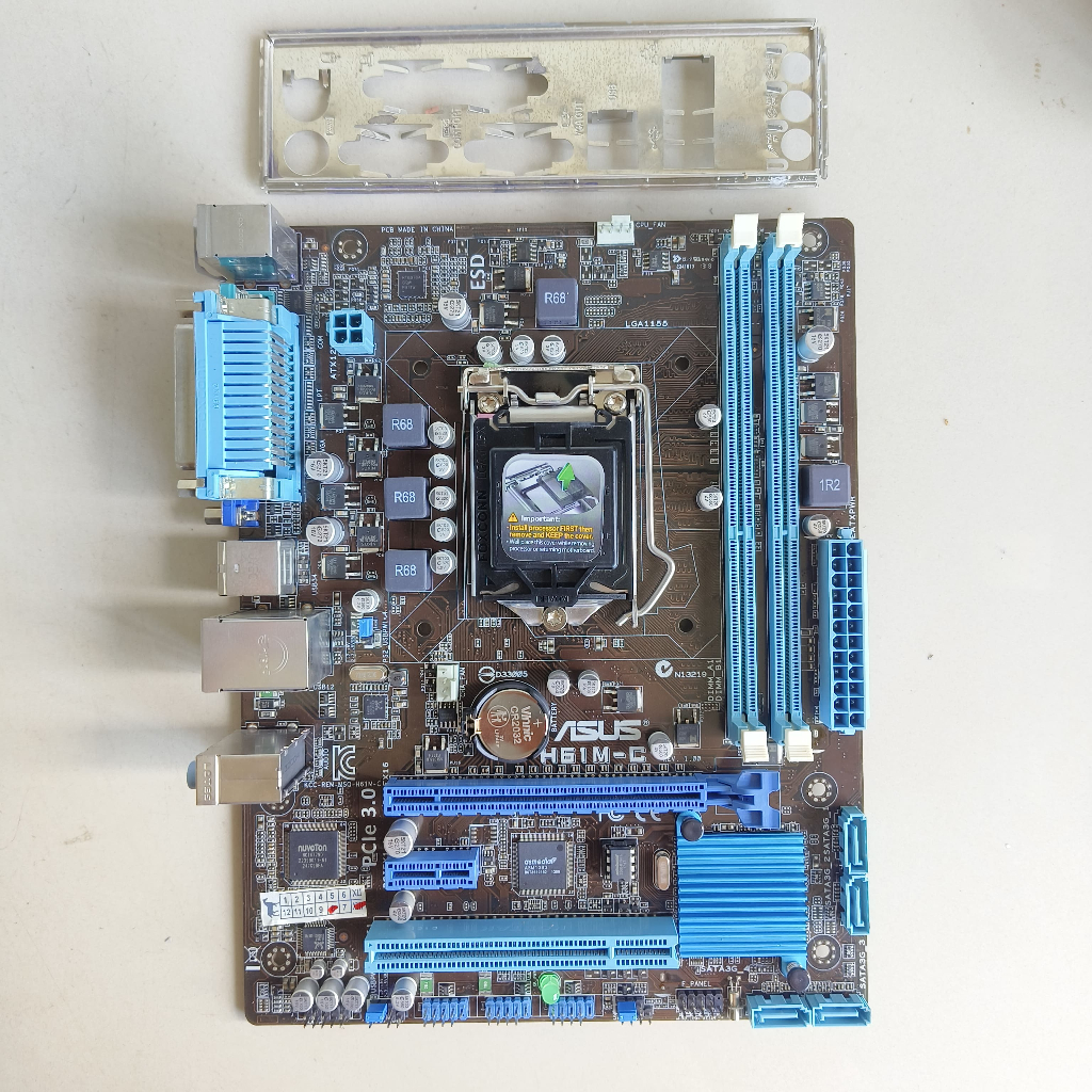 Jual MAINBOARD ASUS H61M-C LGA 1155 DDR3 GEN2 & GEN3 MICRO ATX | Shopee ...