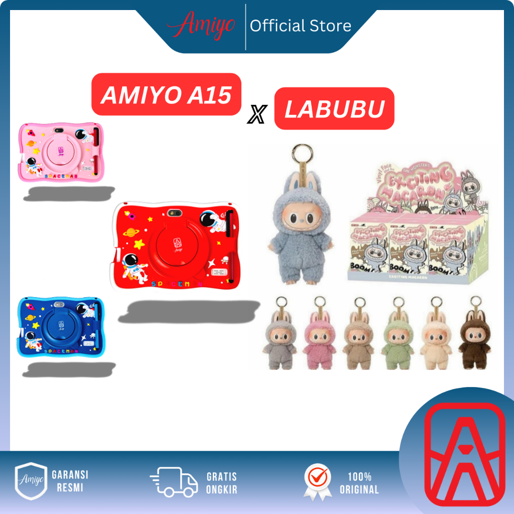 Jual [LIMITED EDITION] Amiyo Tab Study Kids A15 Astronout X Labubu WIFI ...